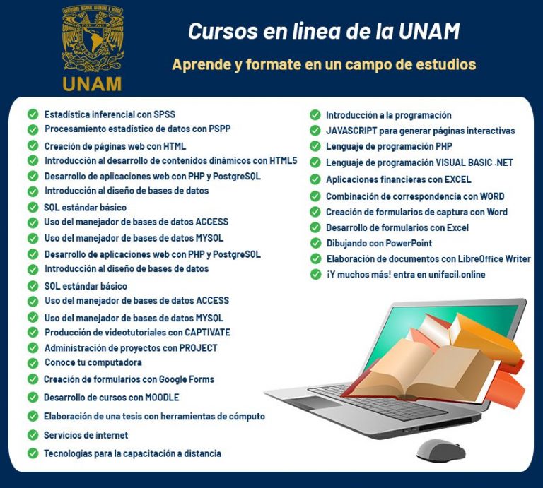 Cursos en línea UNAM 2023 - Unifacil